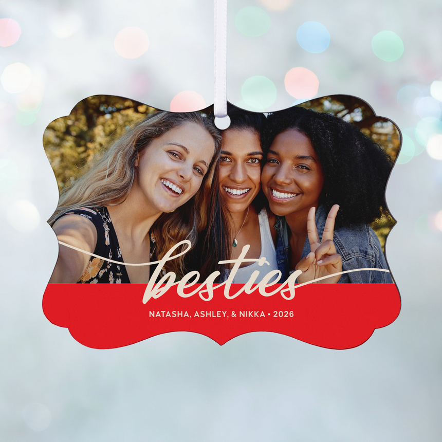 Best Friends Photo Scroll Ornament at Gifts.com