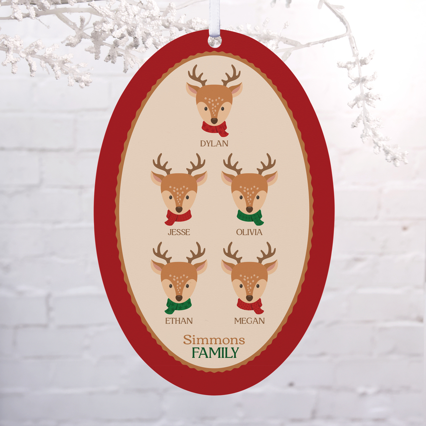 Vintage Reindeer Oval Bauble | Stocking Shop UK