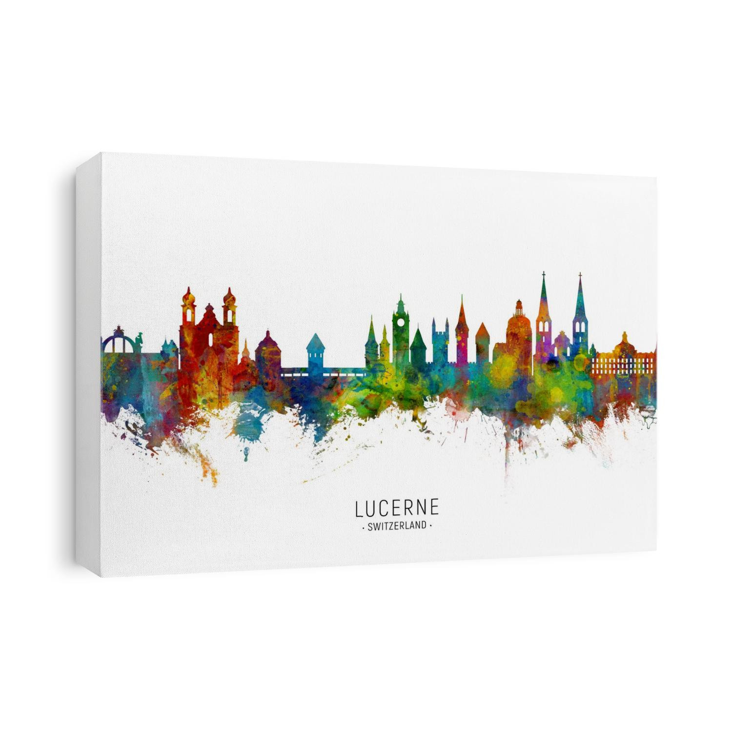 Lucerne Switzerland Luzern Skyline Canvas Print | CanvasWorld
