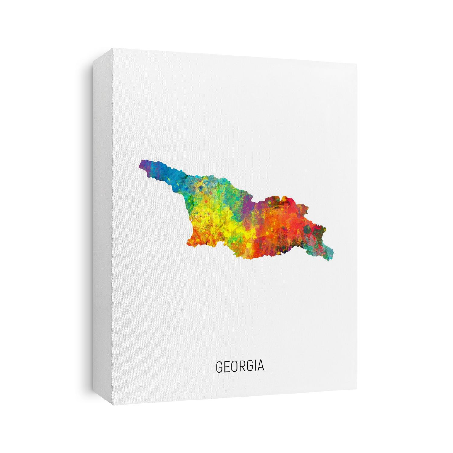 Georgia Watercolor Map Canvas Print | CanvasWorld