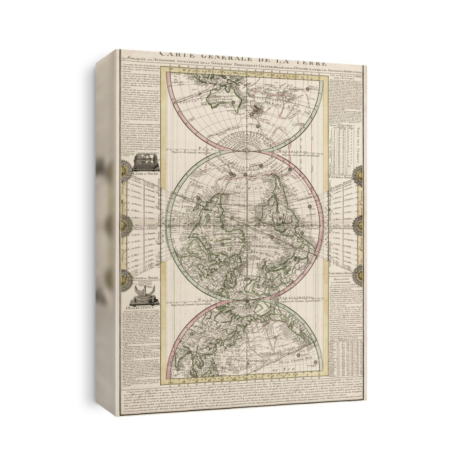 Old Map of the World, 1782 Canvas Print | CanvasWorld