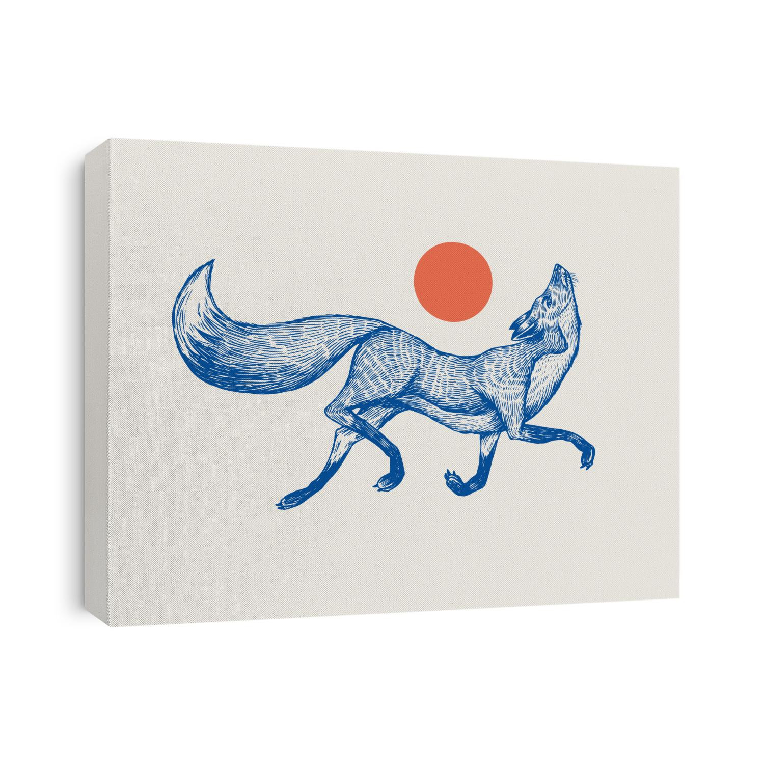 Red Fox Badge Canvas Print | CanvasWorld
